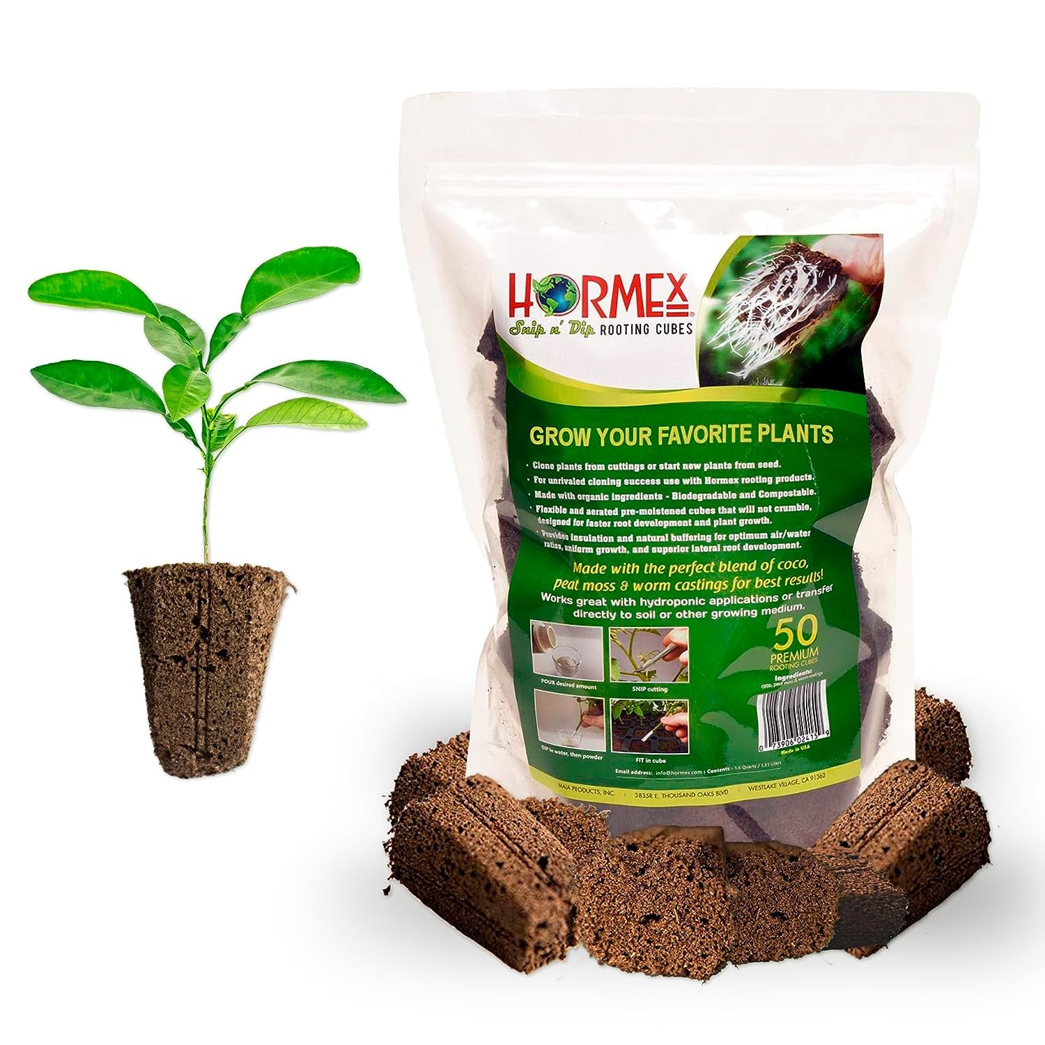 Hormex Rooting Cubes 50 Cube Bag And 2100 Bulk Box Hormex