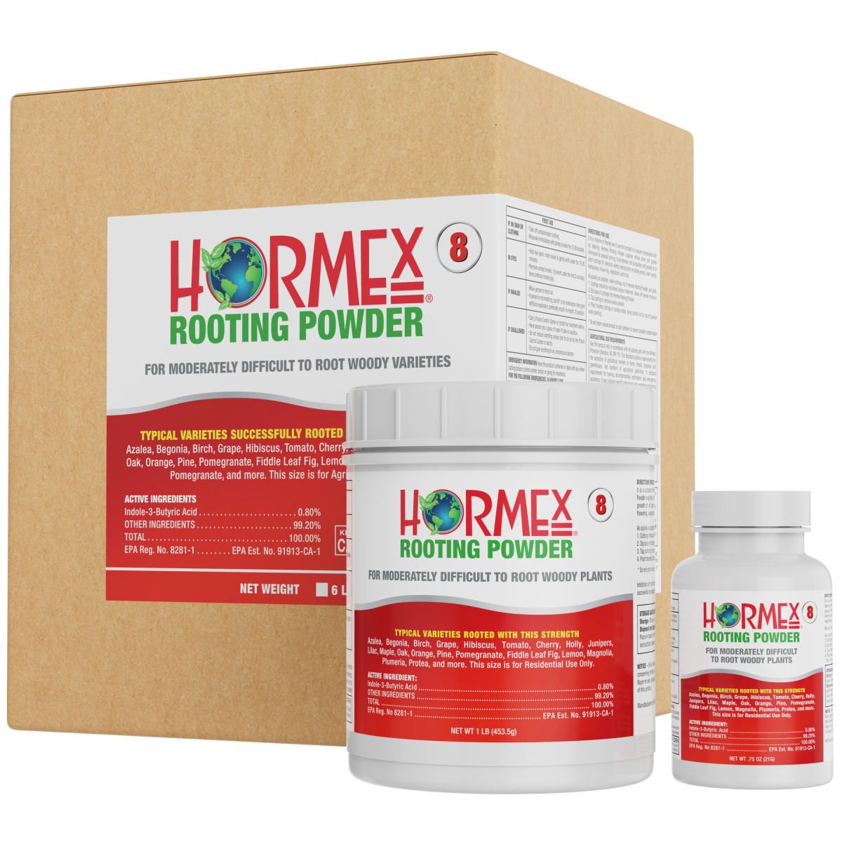 Hormex Rooting Powder #8 (0.8 IBA) - Rooting Hormone – HORMEX